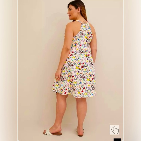 torrid | Dresses | Torrid Rare Pride Doodle Art Mini Textured Skater ...